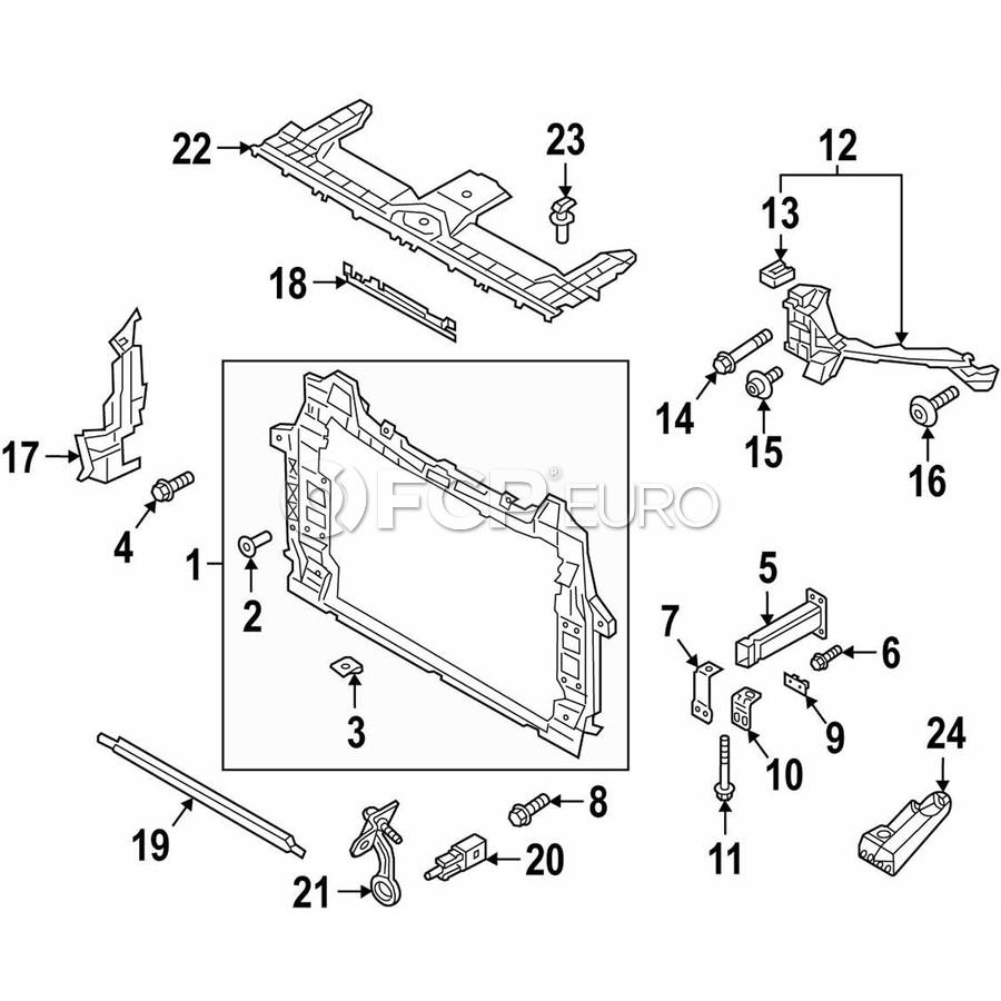 Audi VW Radiator Support Panel Bolt - Genuine Audi VW N91262801 | FCP Euro