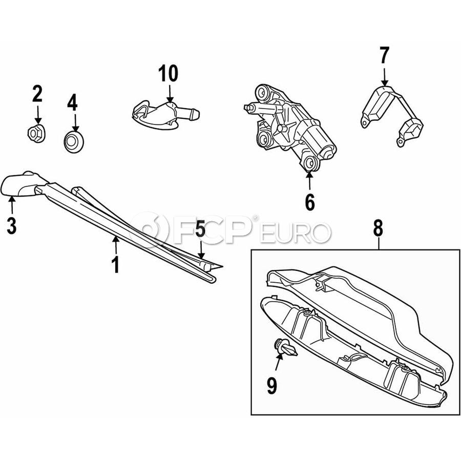 Volvo Back Glass Wiper Arm Cover - Genuine Volvo 30649728 | FCP Euro