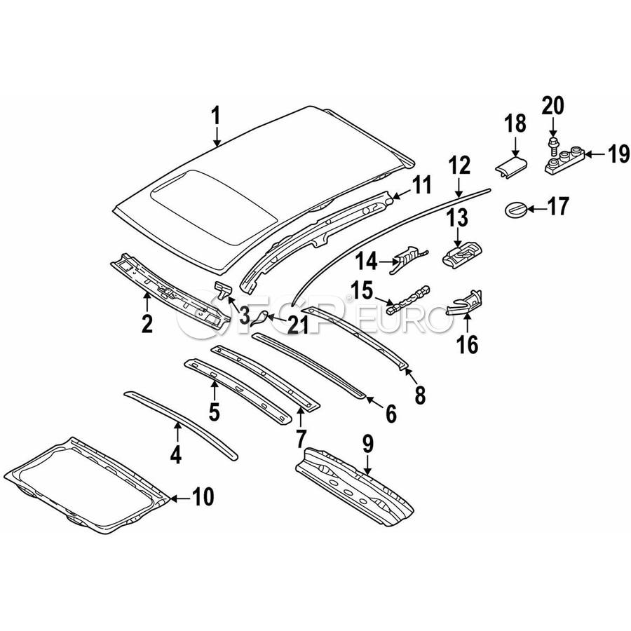 Volvo Roof Molding Cap - Genuine Volvo 30803561 | FCP Euro