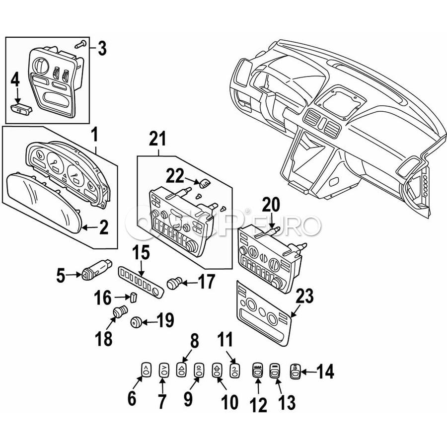 Volvo Headlight Switch (XC90) - Genuine Volvo 31334999 | FCP Euro
