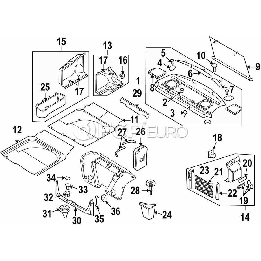 Volvo Trunk Trim Panel Cap - Genuine Volvo 9182947 | FCP Euro