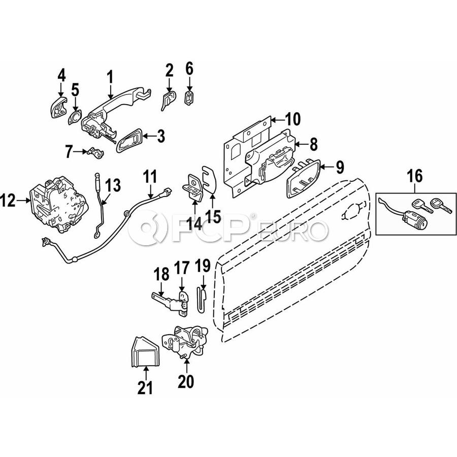 Volvo Interior Door Handle - Genuine Volvo 9444121 | FCP Euro