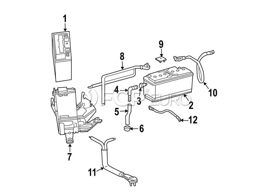 Mercedes Body Electrical Ground Strap - Genuine Mercedes 2105400831 ...