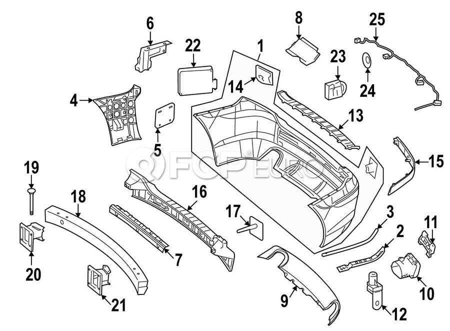 Mercedes Bumper Cover Spacer Panel - Genuine Mercedes 25188551239999 ...