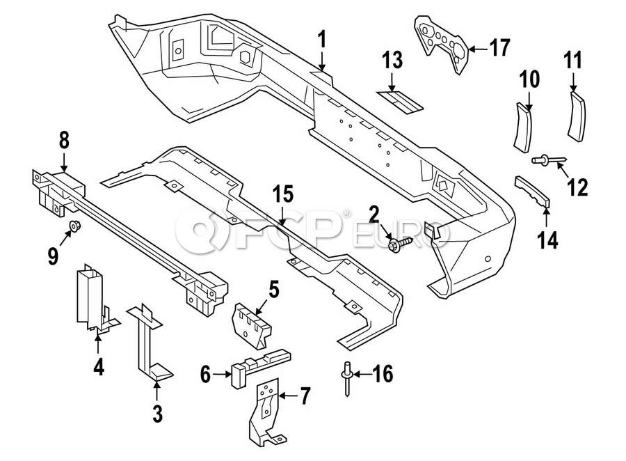 Mercedes Bumper Trim - Genuine Mercedes 4638803602 | FCP Euro