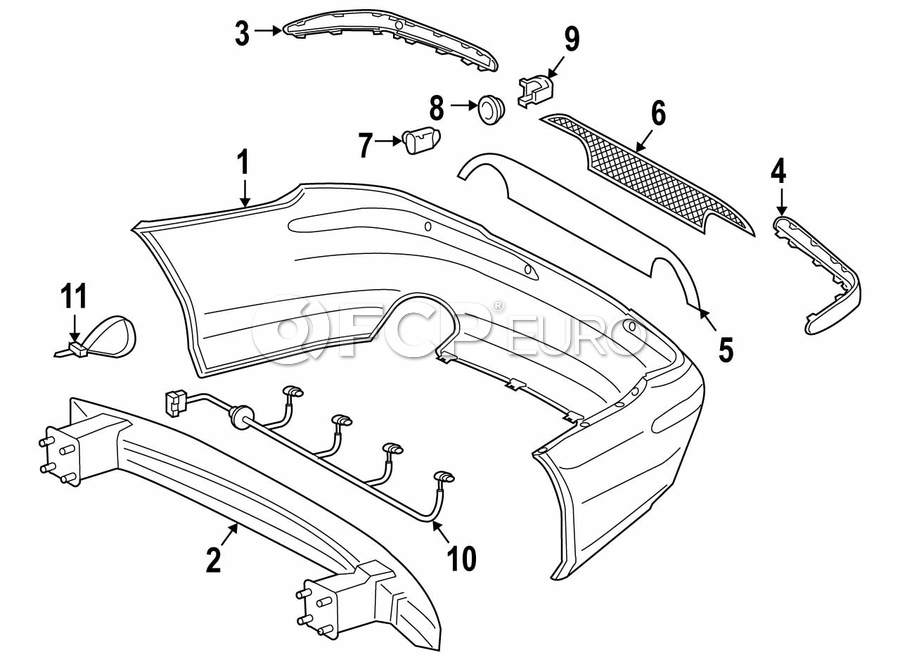 Mercedes Bumper Trim - Genuine Mercedes 23088504213541 | FCP Euro
