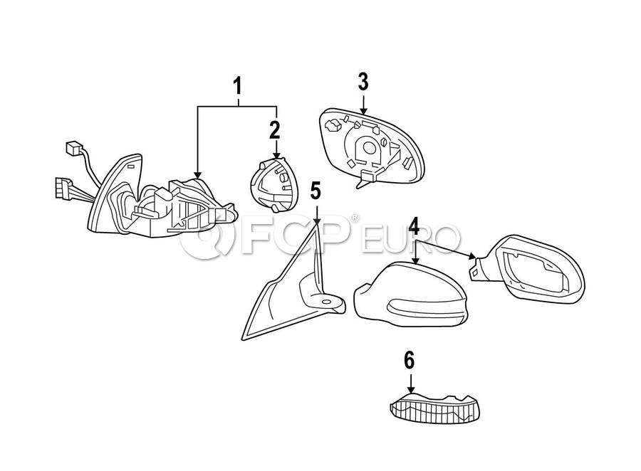 Mercedes Door Mirror Housing - Genuine Mercedes 23081009649762 | FCP Euro