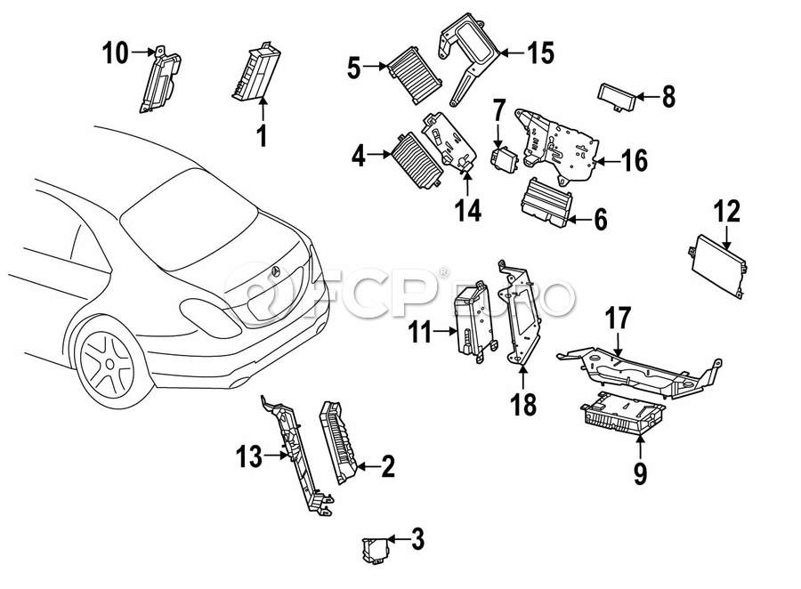 Mercedes Drive Motor Battery Pack Control Module Bracket - Genuine ...