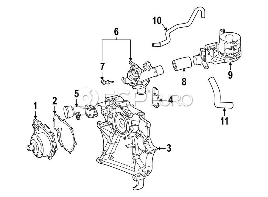 Mercedes Engine Coolant Outlet Flange - Genuine Mercedes 6512001556 ...