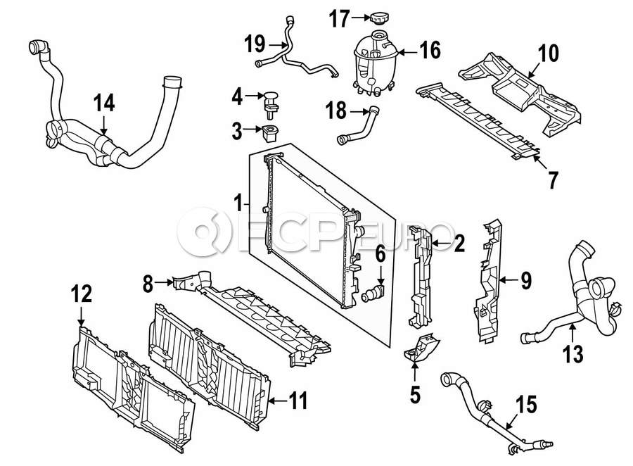 Mercedes Engine Coolant Overflow Hose - Genuine Mercedes 2235012301 ...