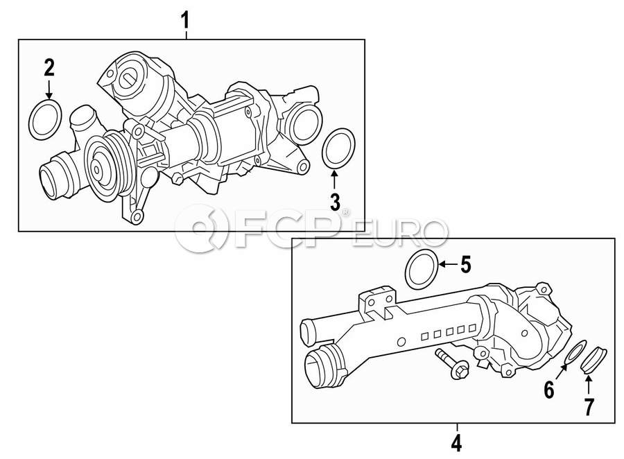 Mercedes Engine Coolant Thermostat Kit - Genuine Mercedes 2742003300 ...