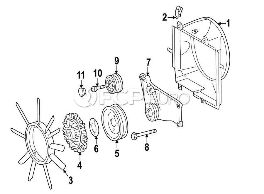 Mercedes Engine Cooling Fan Shroud - Genuine Mercedes 2105050055 | FCP Euro
