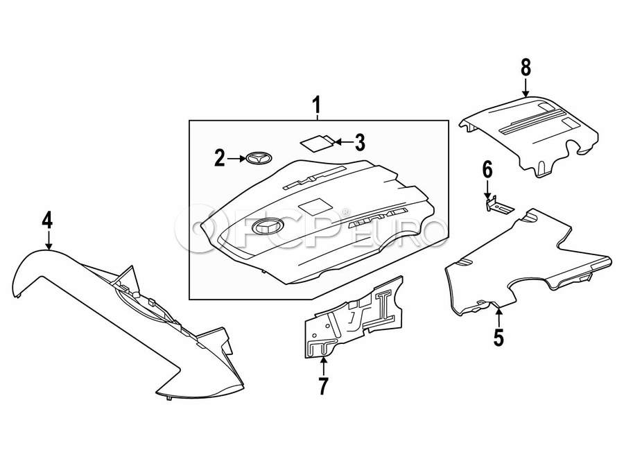 Mercedes Engine Cover - Genuine Mercedes 1905240700 | FCP Euro