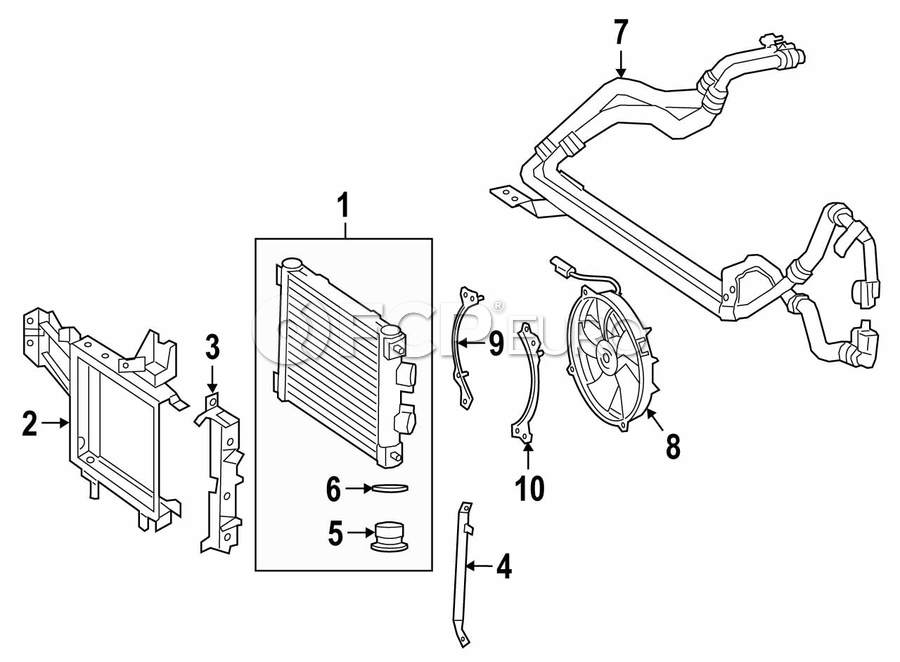 Mercedes Engine Oil Cooler Bracket - Genuine Mercedes 4635009801 | FCP Euro