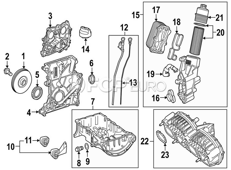 Mercedes Engine Oil Cooler Gasket - Genuine Mercedes 1331840180 | FCP Euro