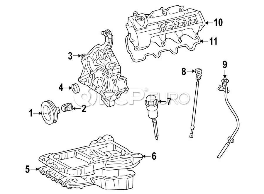Mercedes Engine Oil Dipstick Tube - Genuine Mercedes 1110101466 | FCP Euro