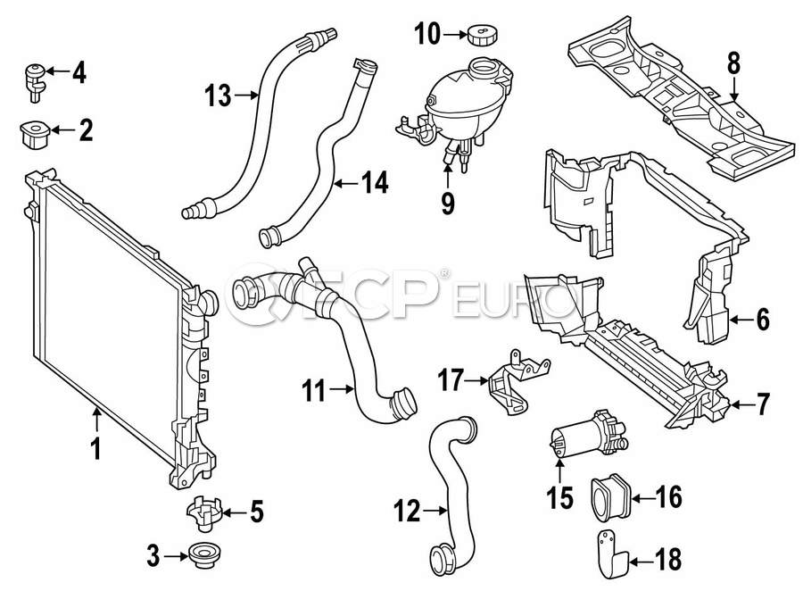 Mercedes Engine Water Pump Bracket - Genuine Mercedes 2125011620 | FCP Euro
