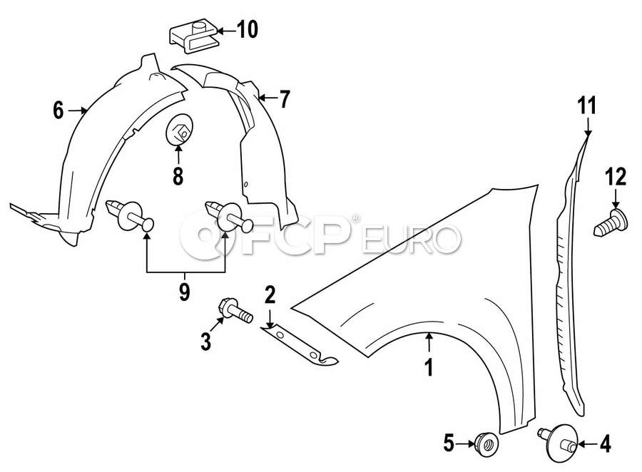 Mercedes Fender Bracket - Genuine Mercedes 2048891295 | FCP Euro
