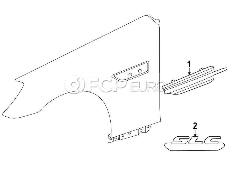 Mercedes Fender Emblem - Genuine Mercedes 1728173700 | FCP Euro