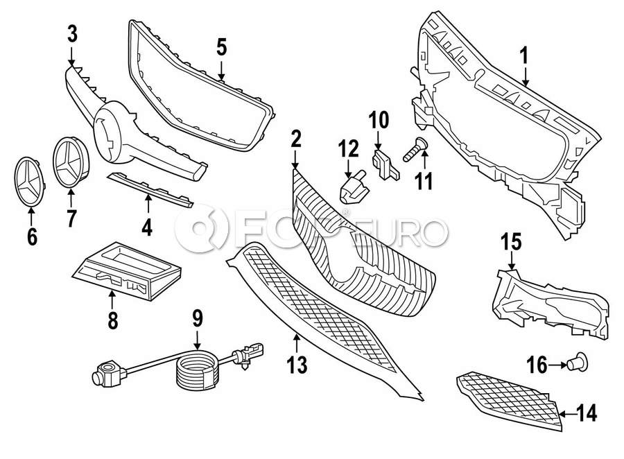 Mercedes Grille - Genuine Mercedes 2188852522 | FCP Euro