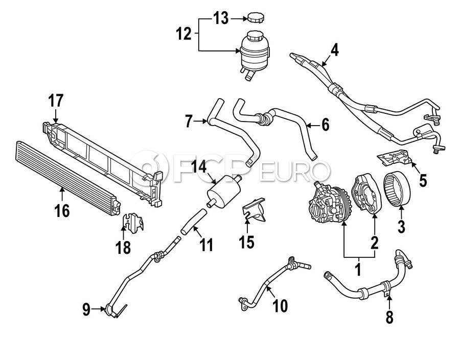 Mercedes Power Steering Pressure Hose - Genuine Mercedes 1904601900 ...