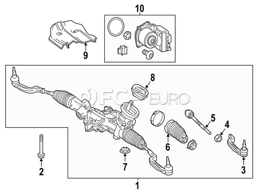 Mercedes Rack and Pinion Assembly - Genuine Mercedes 246460550180 | FCP ...