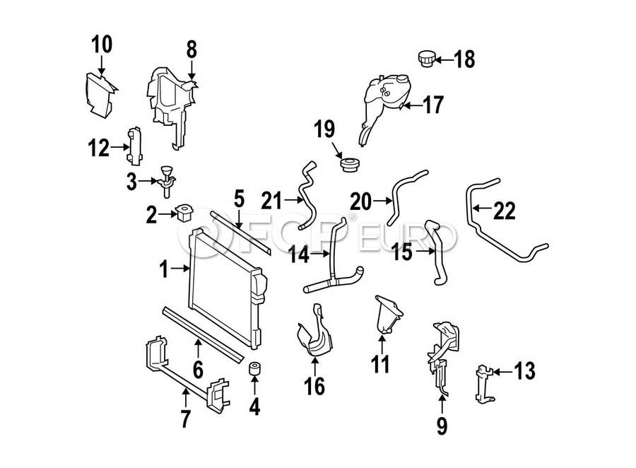 Mercedes Radiator Coolant Hose Bracket - Genuine Mercedes 2215040540 ...