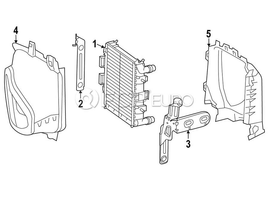 Mercedes Radiator Mount Bracket - Genuine Mercedes 2235043300 | FCP Euro