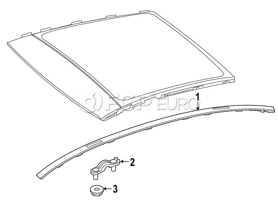 Mercedes Roof Drip Molding - Genuine Mercedes 177690380164 | FCP Euro