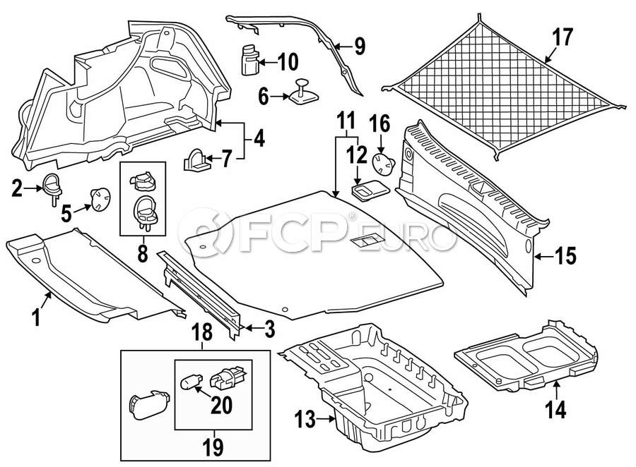 Mercedes Spare Tire Compartment Cover - Genuine Mercedes 20568056059F08 ...