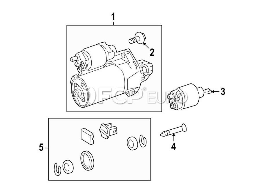 Mercedes Starter Motor Repair Kit - Genuine Mercedes 0001513615 | FCP Euro