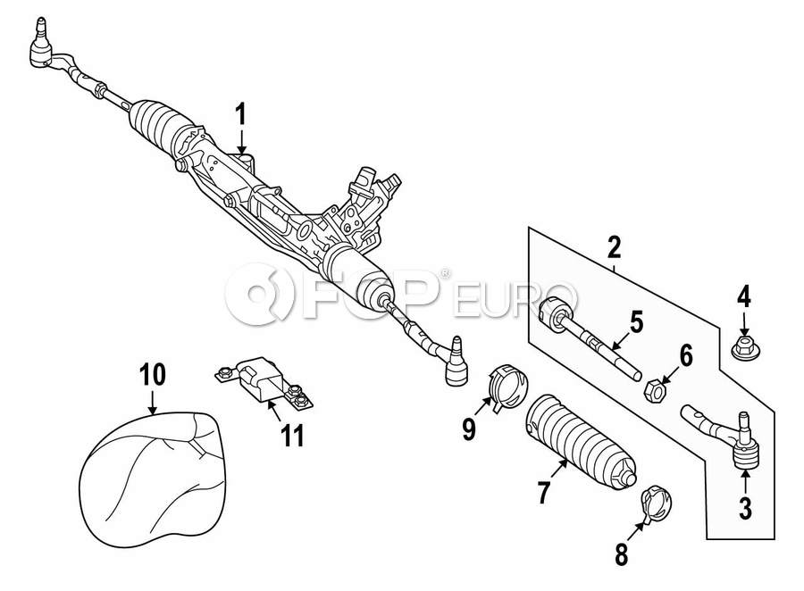 Mercedes Steering Tie Rod Assembly - Genuine Mercedes 1973300203 | FCP Euro