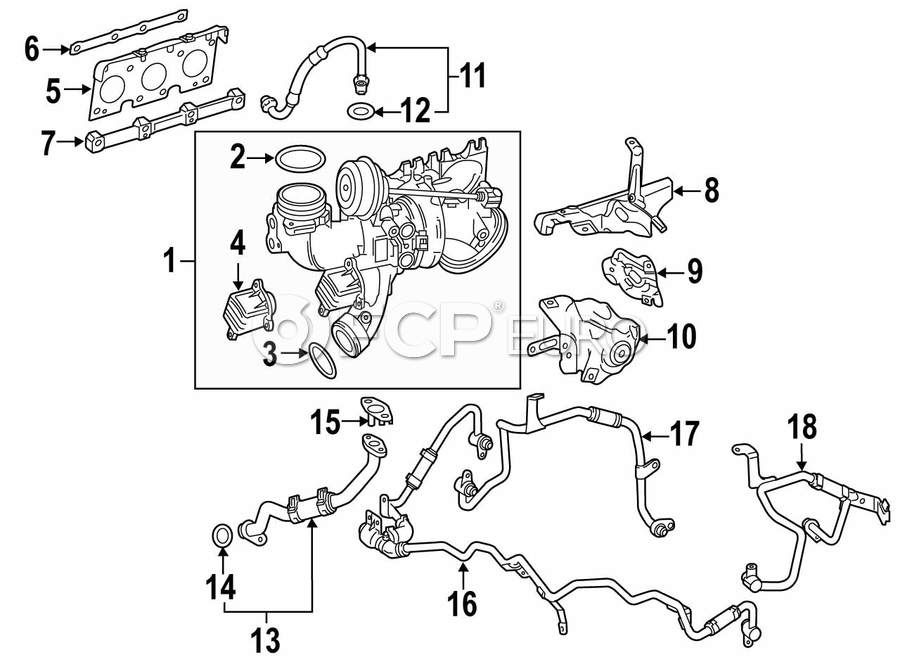 Mercedes Turbocharger Mount Heat Shield - Genuine Mercedes 2760960668 ...