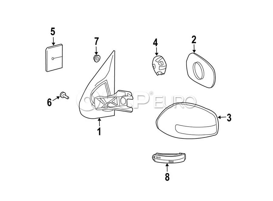 Mercedes Turn Signal Light Lens - Genuine Mercedes 1638200421 | FCP Euro