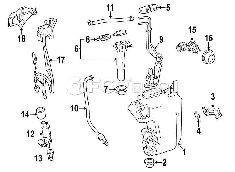 Mercedes Washer Fluid Reservoir - Genuine Mercedes 2318690100 | FCP Euro