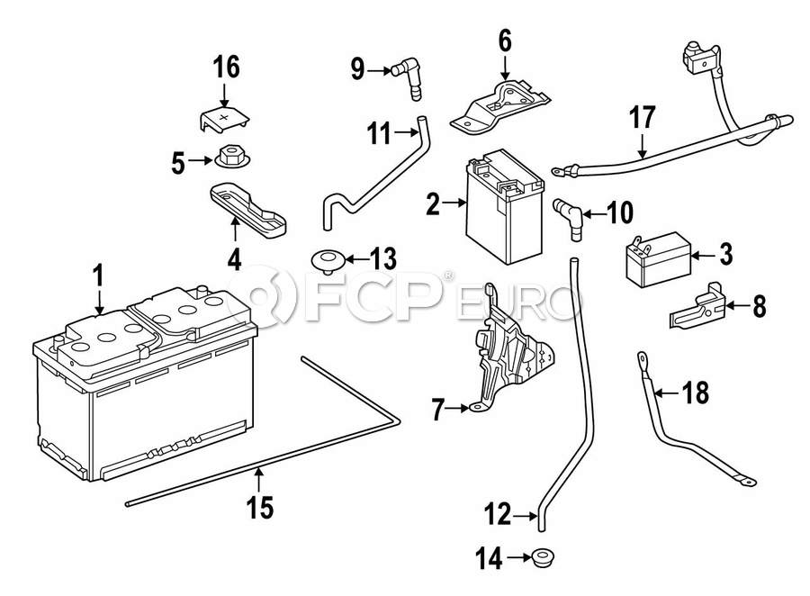 Mercedes Battery Hold Down Bracket - Genuine Mercedes 1665401240 | FCP Euro
