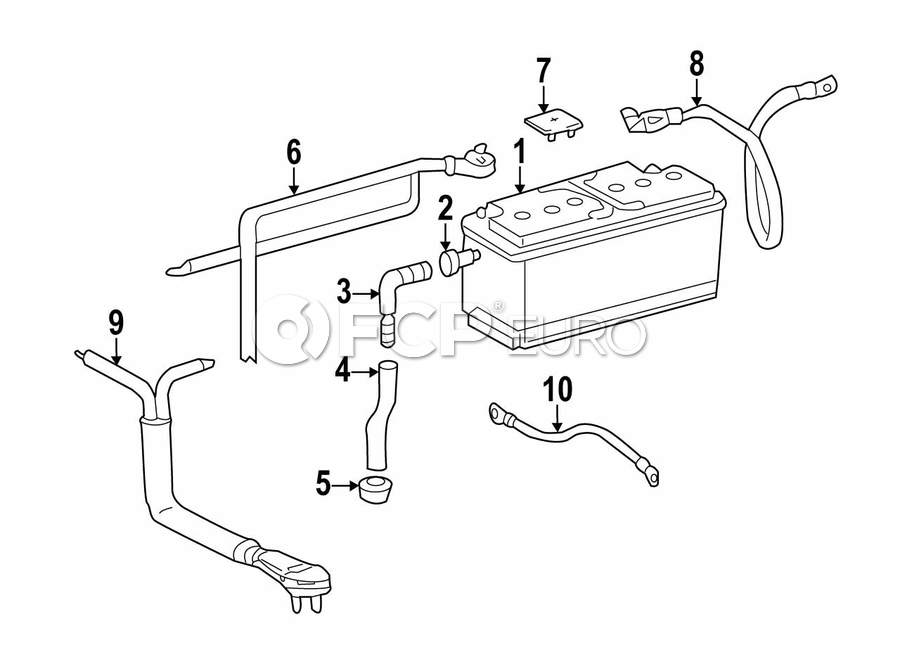 Mercedes Body Electrical Ground Strap - Genuine Mercedes 2205400331 ...