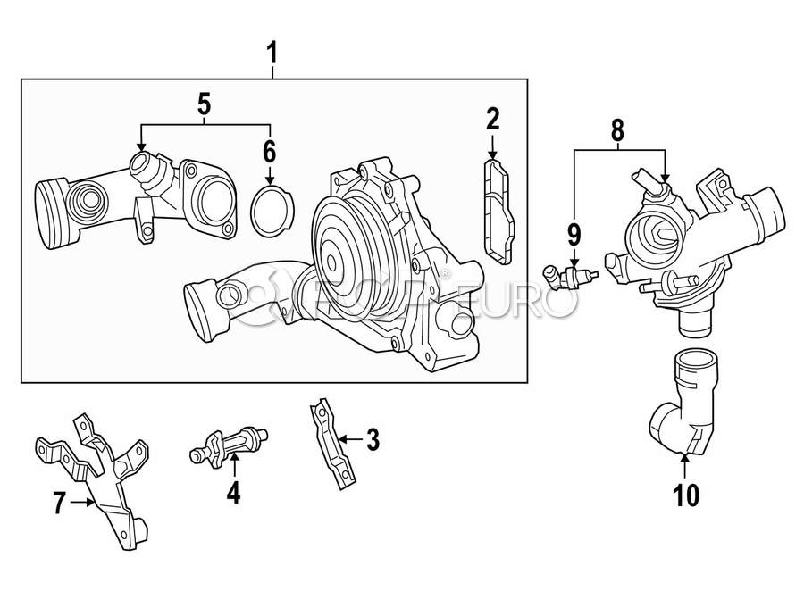 Mercedes Engine Coolant Inlet Flange - Genuine Mercedes 6512001251 ...
