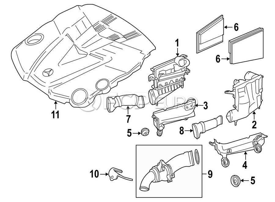 Mercedes Engine Cover - Genuine Mercedes 6420103867 | FCP Euro