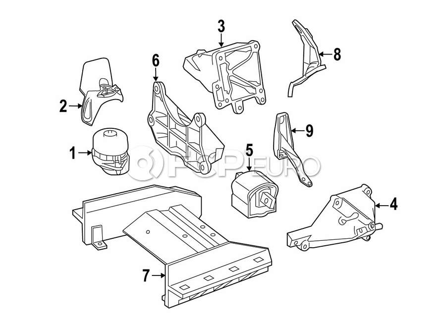 Mercedes Engine Mount - Genuine Mercedes 231240141764 | FCP Euro