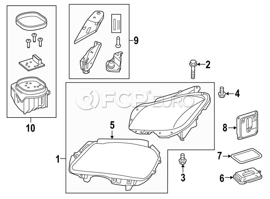 Mercedes Headlight - Genuine Mercedes 2188204359 | FCP Euro