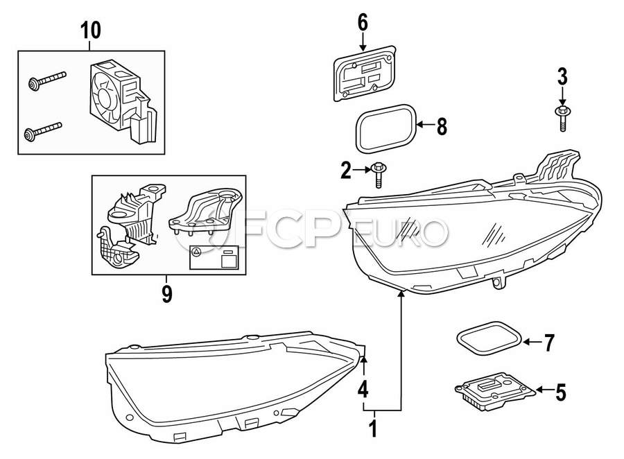 Mercedes Headlight Assembly - Genuine Mercedes 2909060701 | FCP Euro