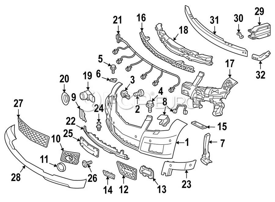 Mercedes Headlight Washer Cover - Genuine Mercedes 20486001089792 | FCP ...