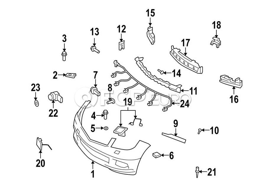 Mercedes Headlight Washer Cover - Genuine Mercedes 20488019249999 | FCP ...