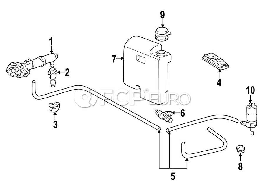 Mercedes Headlight Washer Nozzle Clip - Genuine Mercedes 0059974990 ...