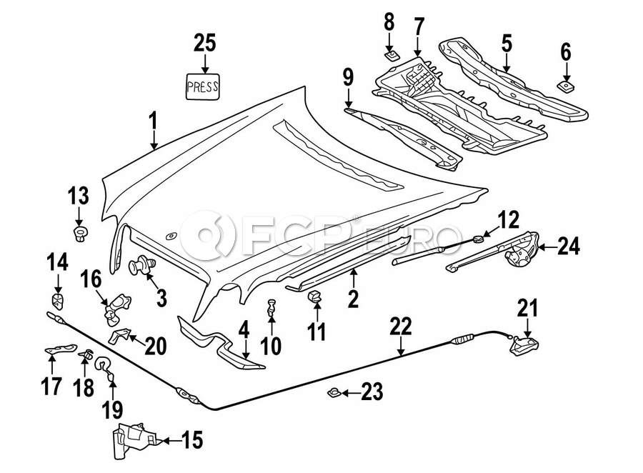 Mercedes Hood Insulation Pad - Genuine Mercedes 2116820726 | FCP Euro