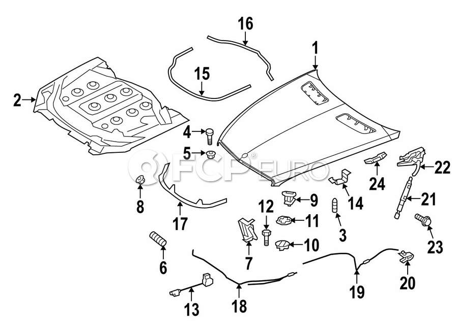 Mercedes Hood Insulation Pad - Genuine Mercedes 2166820026 | FCP Euro
