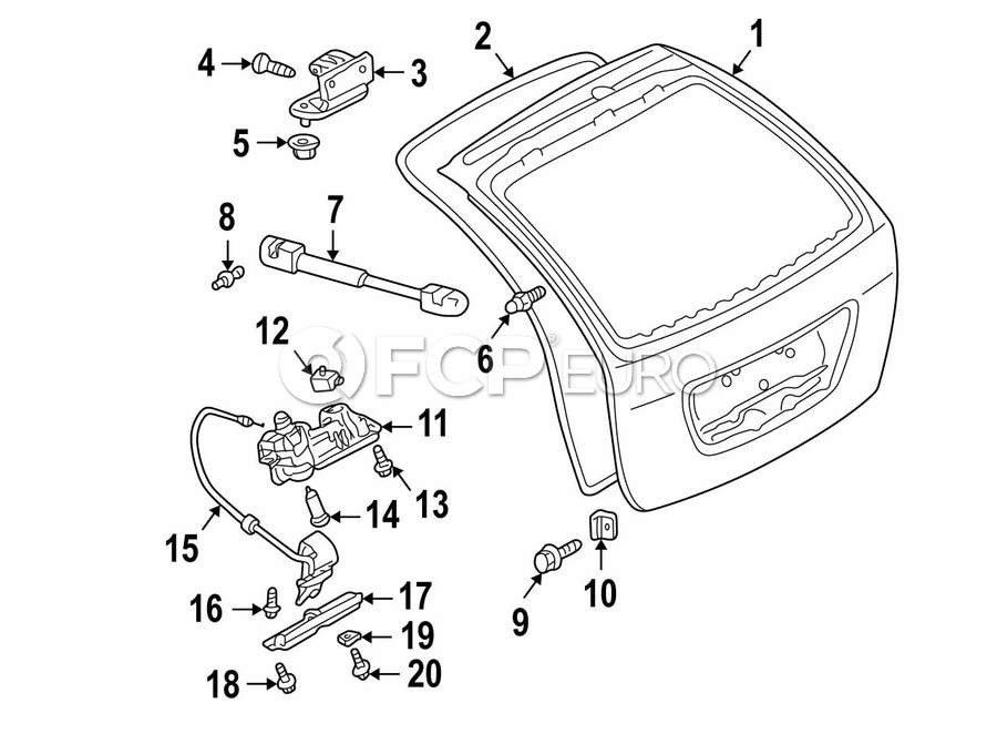 Mercedes Liftgate Lift Support - Genuine Mercedes 2039800364 | FCP Euro