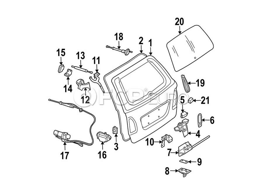 Mercedes Liftgate Lift Support - Genuine Mercedes 2119802264 | FCP Euro