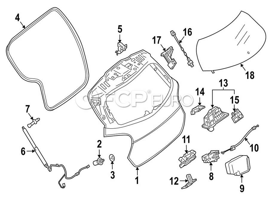 Mercedes Liftgate Lift Support - Genuine Mercedes 1569800764 | FCP Euro
